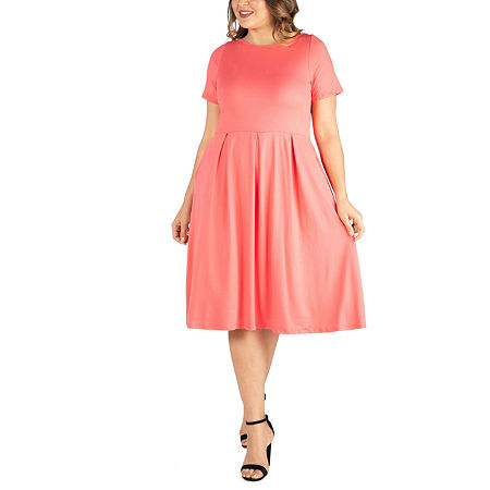 Click here for 24seven Comfort Apparel Womens Plus Short Sleeve M... prices
