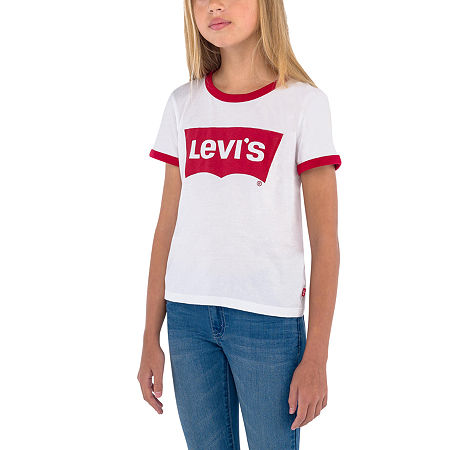 Click here for Levis Retro Ringer Big Kid Girls Round Neck Short... prices
