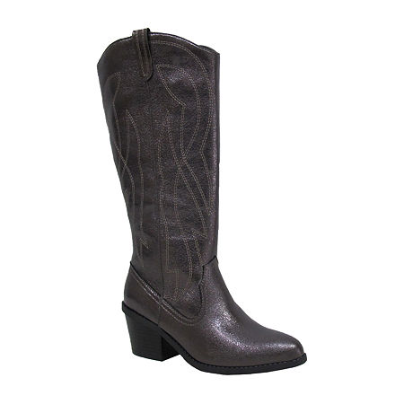 Click here for Pop Womens Kylie Stacked Heel Cowboy Boots  6 Medi... prices