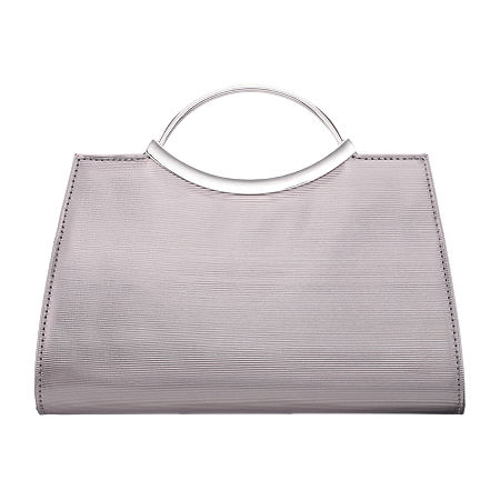 Click here for N By Nina Textured Metallic Satchel Evening Bag  O... prices