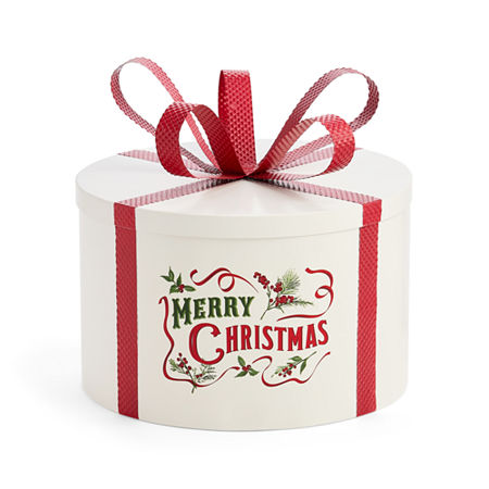 Click here for Martha Stewart 11in Metal Hat Box Christmas Tablet... prices