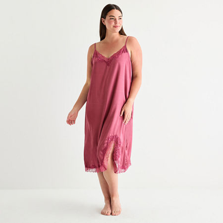 Click here for Ambrielle Womens Plus Satin Sleeveless V Neck Chem... prices