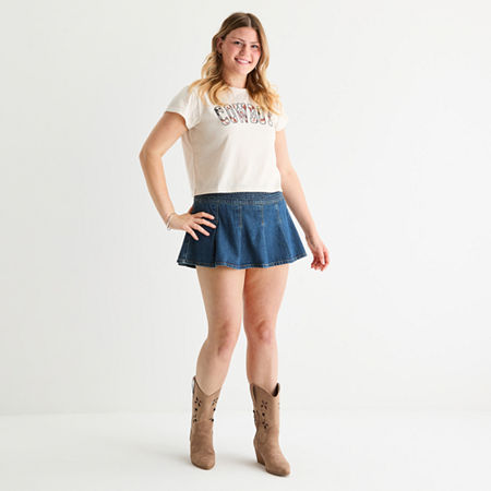 Click here for Arizona Womens Pleated Skirt  4  Blue prices