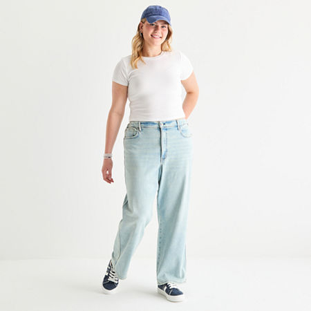Click here for Arizona Juniors Plus Curvy Womens High Rise Straig... prices
