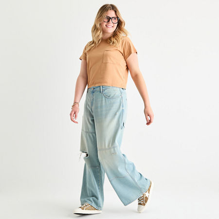 Click here for Arizona Juniors Plus Airy Drape Womens Low Rise Ba... prices