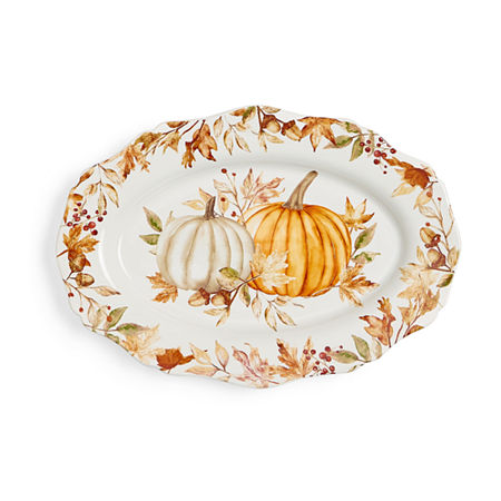 Click here for Linden Street Terra Pumpkin Stoneware Serving Plat... prices