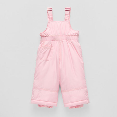 Okie Dokie Girls Water Resistant Heavyweight Snow Bib  18 Months  Pink