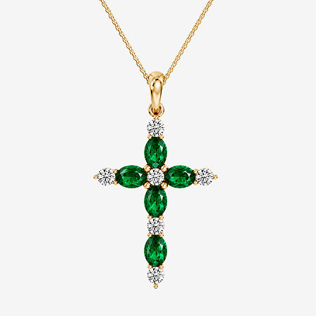 Click here for Cross Womens 1/4 CT. T.W. Genuine Green Emerald 10... prices