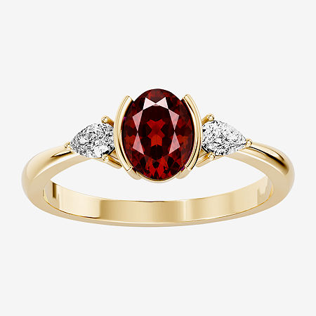 Click here for Womens 1/5 CT. Genuine Red Garnet 10K Gold Oval 3-... prices