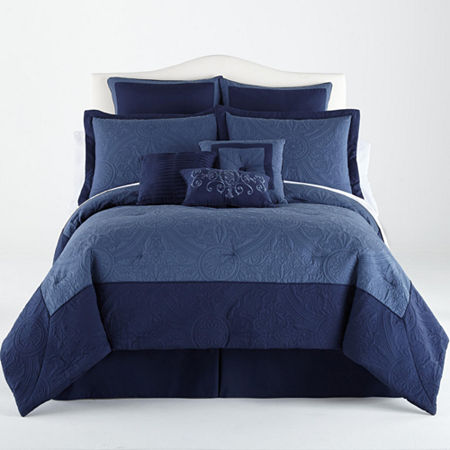 Click here for Vue Bensonhurst 4-pc. Comforter Set  One Size  Blu... prices