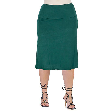 Click here for 24seven Comfort Apparel Womens Plus Mid Rise A-Lin... prices