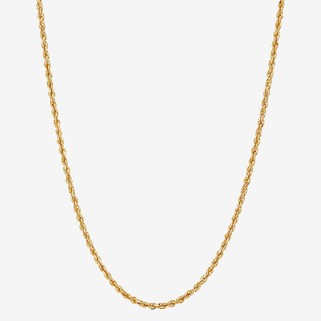Click here for Womens 10K Gold 16 Inch Rope Chain Necklace  One S... prices