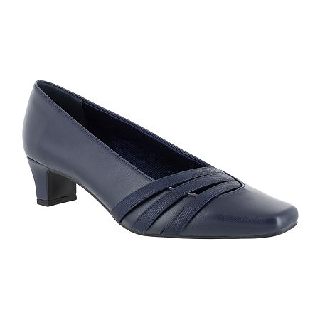 Click here for Easy Street Entice Squared toe Pumps - Navy prices