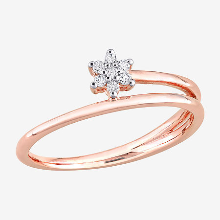 Click here for Womens Diamond Accent Natural White Diamond 18K Ro... prices