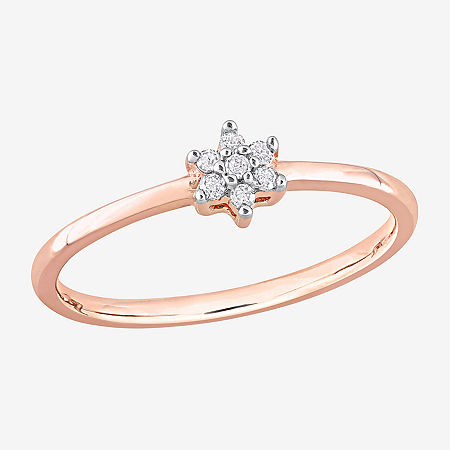 Click here for Womens Diamond Accent Natural White Diamond 18K Ro... prices