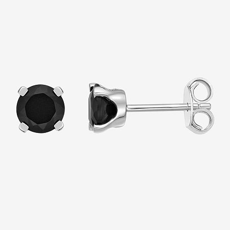 Click here for Genuine Black Onyx Sterling Silver 6mm Round Stud... prices
