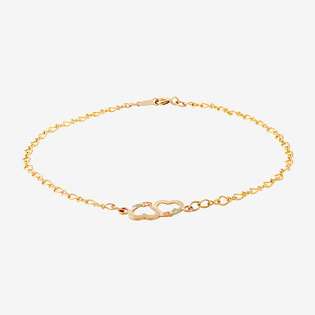 Click here for Womens 10K Tri-Color Gold 8 1/2 Inch Hollow Link H... prices