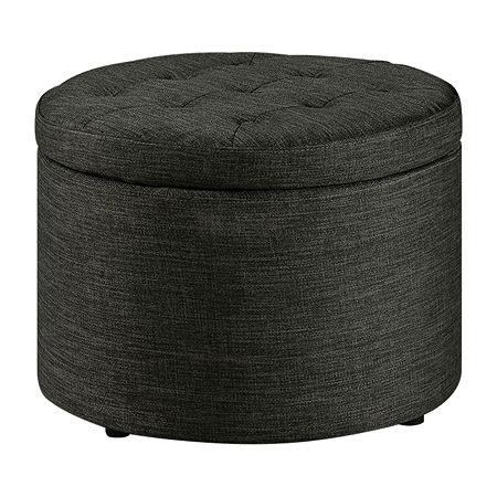 Click here for Designs4comfort Round Shoe Ottoman  One Size  Gray prices