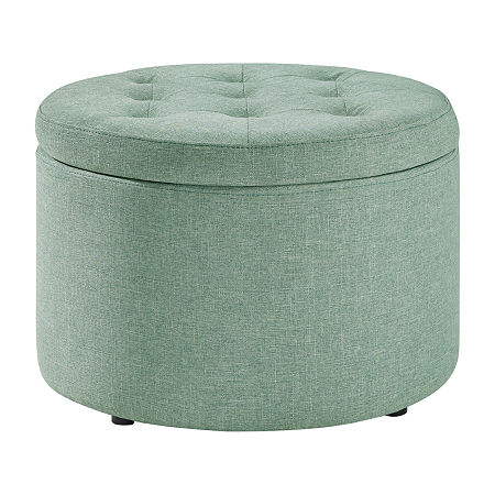 Click here for Designs4comfort Round Shoe Ottoman  One Size  Gree... prices
