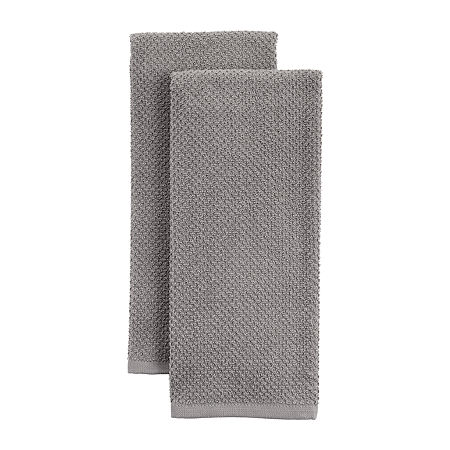 Click here for Cooks Solid 2-pc. Kitchen Towel Set  One Size  Gra... prices