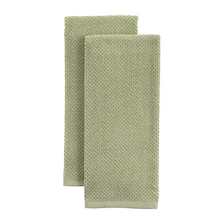 Click here for Cooks Solid 2-pc. Kitchen Towel Set  One Size  Gre... prices