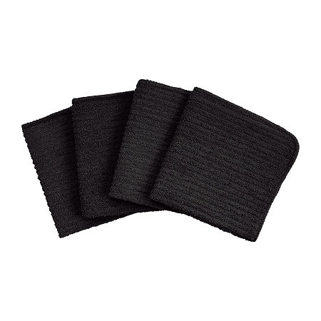 Click here for Cooks Scrubber 4-pc Dish Cloth Set  One Size  Blac... prices