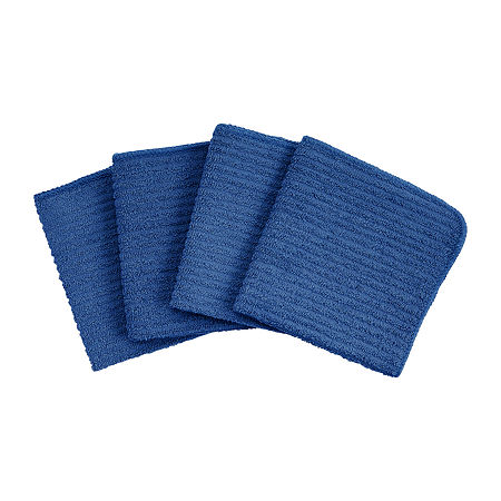 Cooks Scrubber 4-pc Dish Cloth Set  One Size  Blue