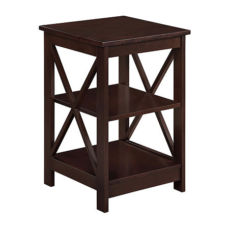 Click here for Oxford End Table with Shelves  One Size  Brown prices