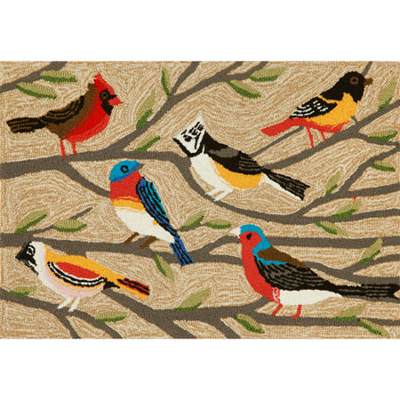 Click here for Liora Manne Front Porch Indoor/Outdoor Birds Multi... prices