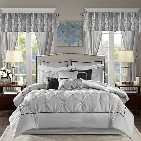 Madison Park Essentials Joella 24-Pc. Room-in-a-Bag  California King - Grey