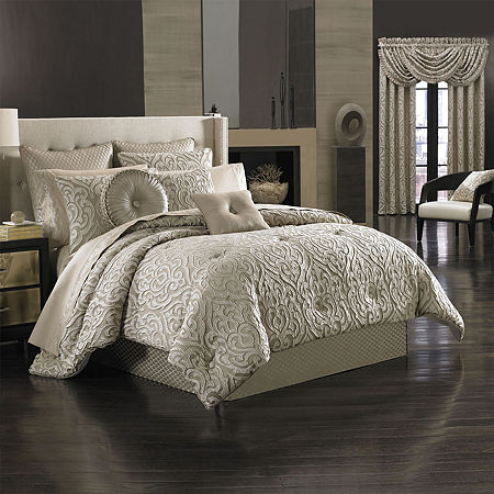 J Queen New York Astoria 4-Pc. Comforter Set  King - Sand