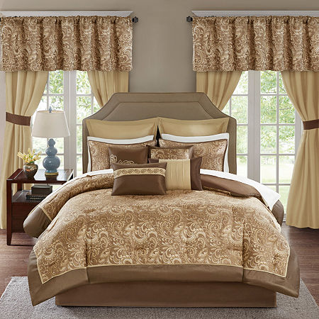 Madison Park Essentials Brystol 24-Pc. Room-in-a-Bag  King - Brown