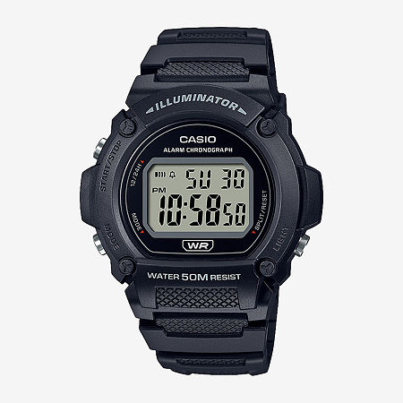 Click here for Casio Mens Black Strap Watch W219h-1av  One Size prices