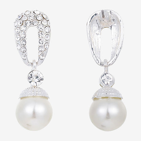 Click here for Vieste Rosa Womens Simulated Pearl Round Drop Earr... prices