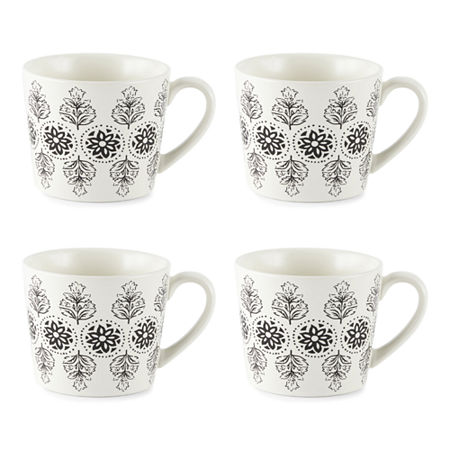 Click here for Distant Lands White/Black Stoneware Coffee Mug  On... prices