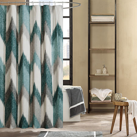 Click here for Ink+Ivy Alpine Chevron Stripe Cotton Shower Curtai... prices
