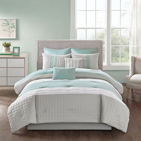 510 Design Tinsley 8-Pc. Comforter Set  California King - Seafoam/green