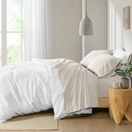 Madison Park Peached Cotton Percale 4-Pc. Sheet Set  Queen - Ivory