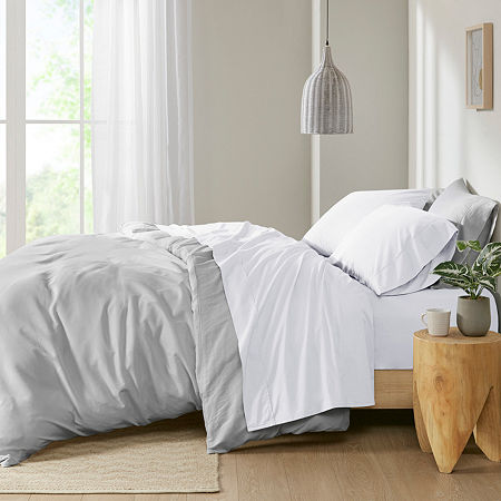 Madison Park Peached Cotton Percale 4-Pc. Sheet Set  Full - White