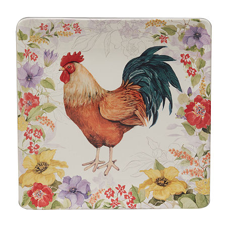 Click here for Certified International Floral Rooster Serving Pla... prices