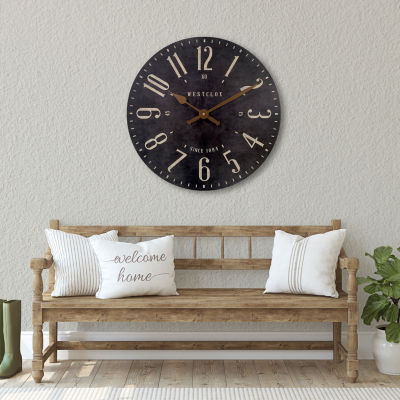 Westclox Vintage Black Mdf 15.5" Wall Clock 33363, Color: Black - JCPenney