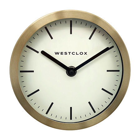 Click here for Westclox 6 Metal Gold Wall Clock  One Size  Yellow prices