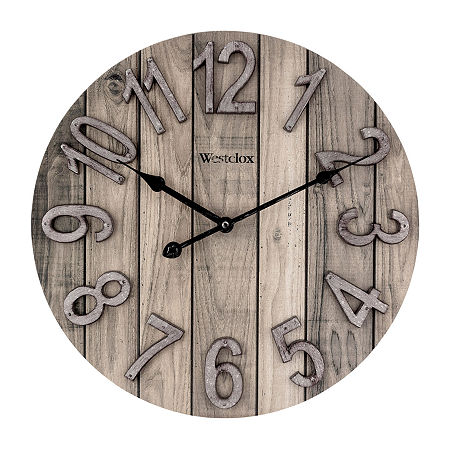 Click here for Westclox 15.5 Farmhouse Wood Grain Wall Clock  One... prices