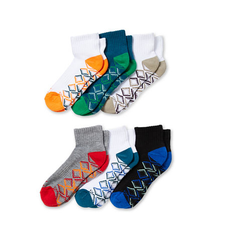 Click here for Xersion Little & Big Kid Boys 6 Pair Quarter Ankle... prices