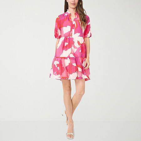 Click here for MSK Womens Short Sleeve Floral Shift Dress  Medium... prices