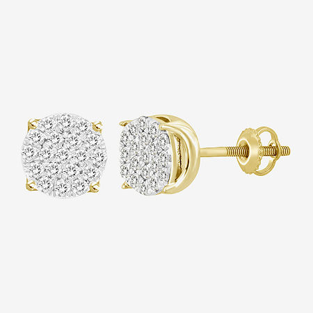 Click here for 1/2 CT. T.W. Natural White Diamond 10K Gold 8mm Ro... prices