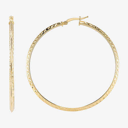 Twisted Hoop Earrings in 14k Gold Over Silver or 14K White Gold Over Silver - Gold Over Silver