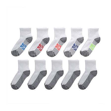 Click here for Big Boys Ultimate Ankle Socks  Pack of 10 - White prices