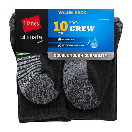 Click here for Big Boys Ultimate Crew Socks  Pack of 10 - Black prices