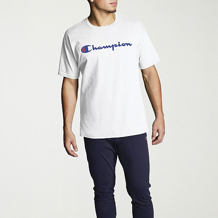 Click here for Champion Mens Script Logo T-Shirt - White prices